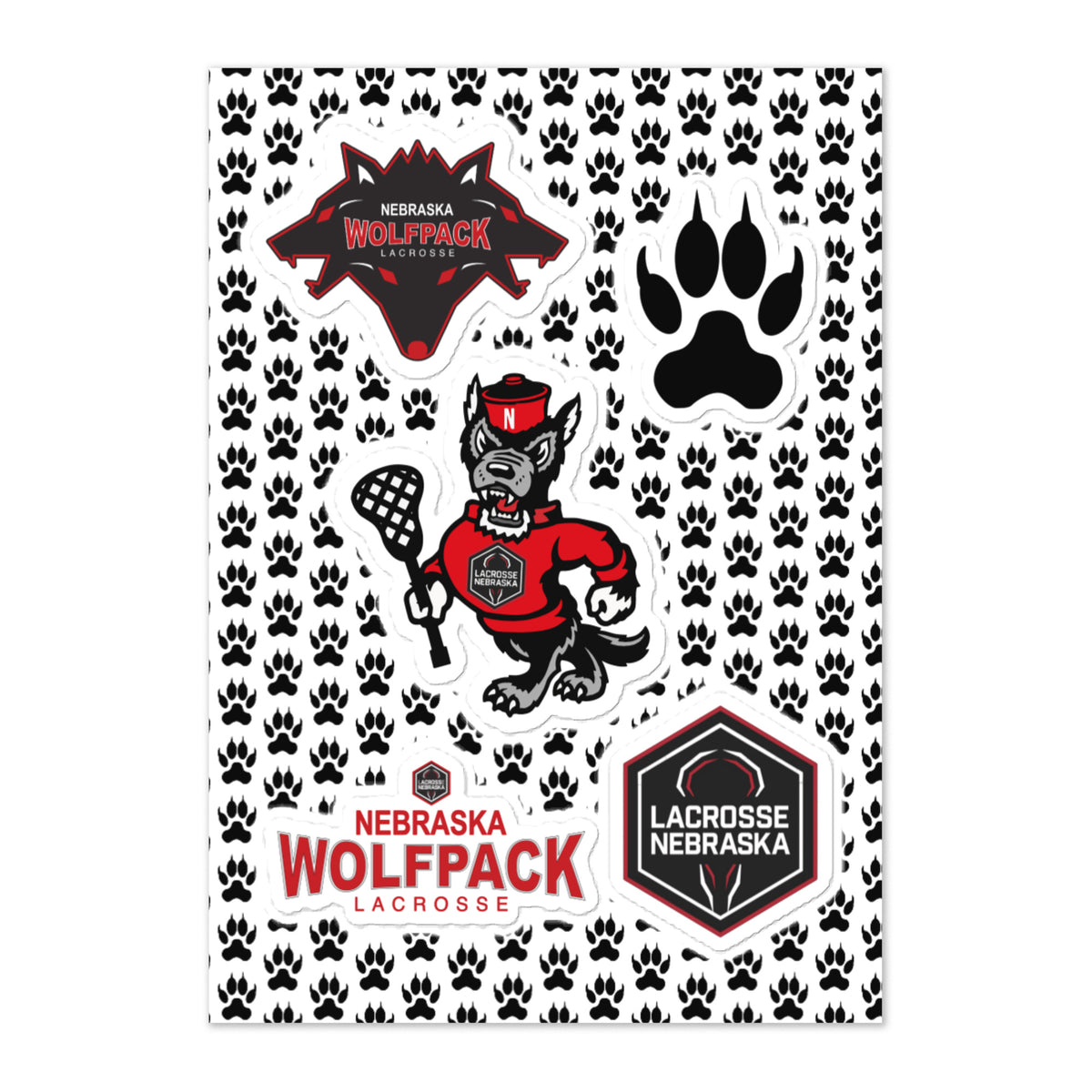 Nebraska Wolfpack Team Sticker Sheet – Yeti Print Company